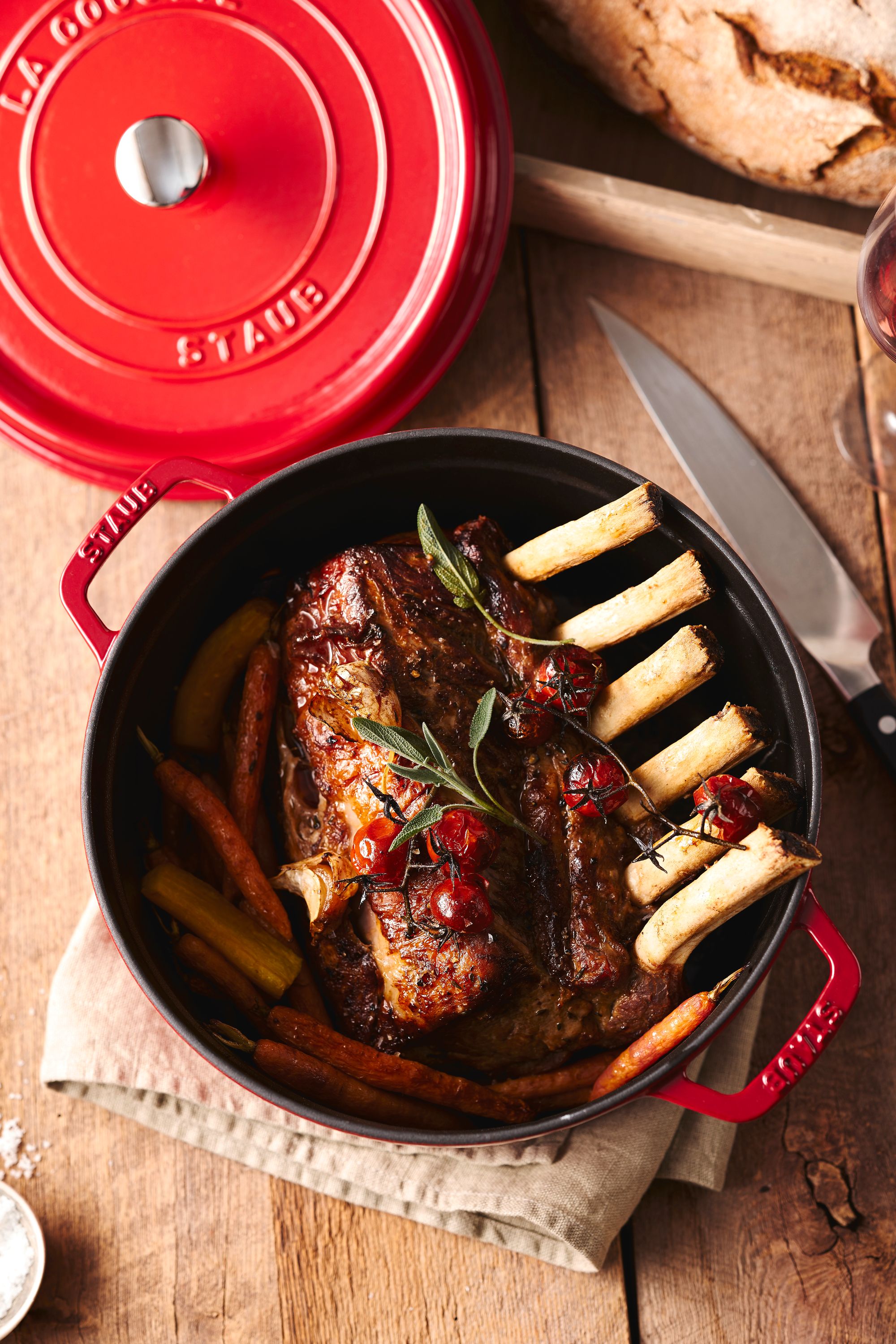 Staub Cocotte Round 26cm Cherry Red